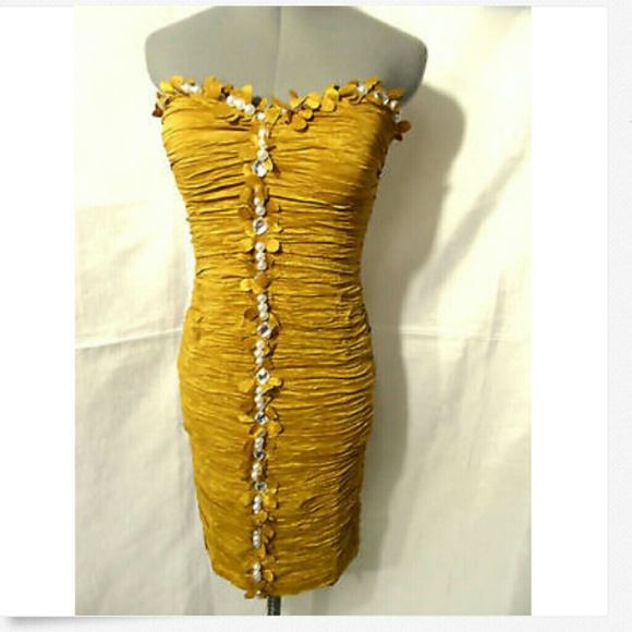 Daisy | Dresses | Daisy Formal Dress Golden Floral Decorated Small ...